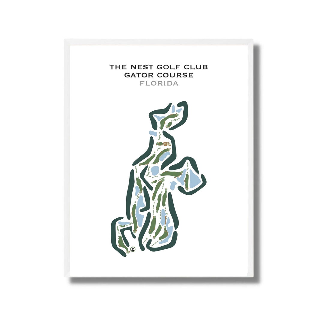 The Nest Golf Club - Gator Course, FL Wall Art | Golf Course Map ...