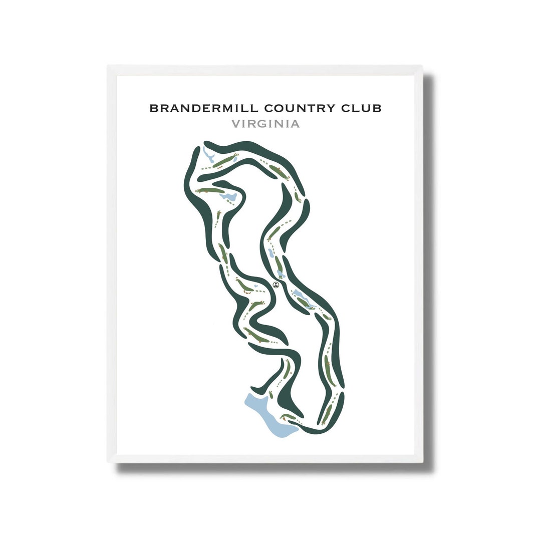 Brandermill Country Club, VA | Golf Course Map, Golf Map, Golfer Gift ...