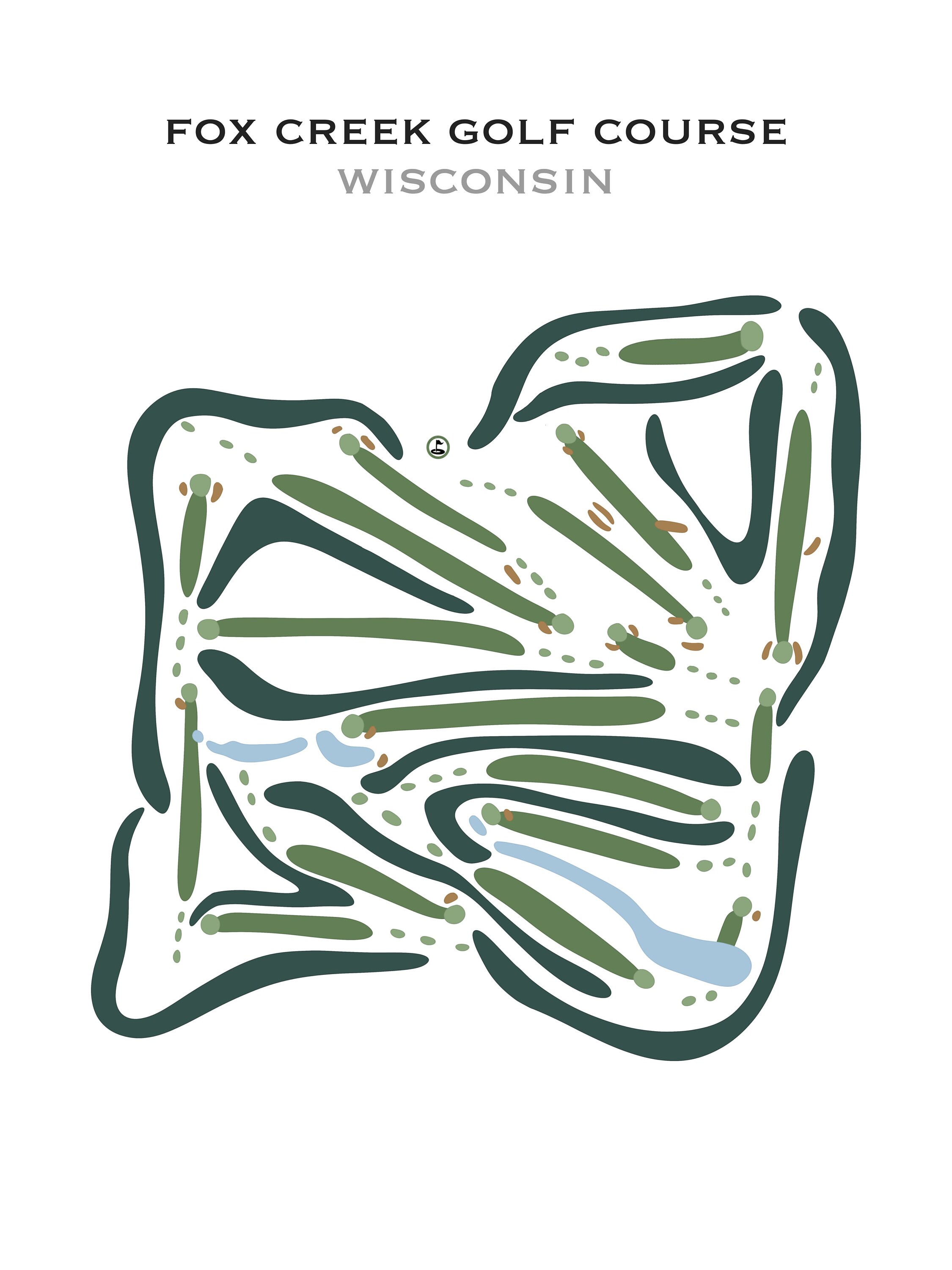Fox Creek Golf Course WI Golf Course Map Home Decor - Etsy