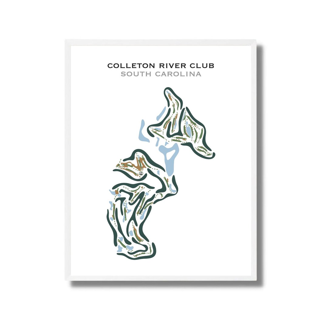 Colleton River Club, SC | Golf Course Map, Golf Map, Birthday Gift ...