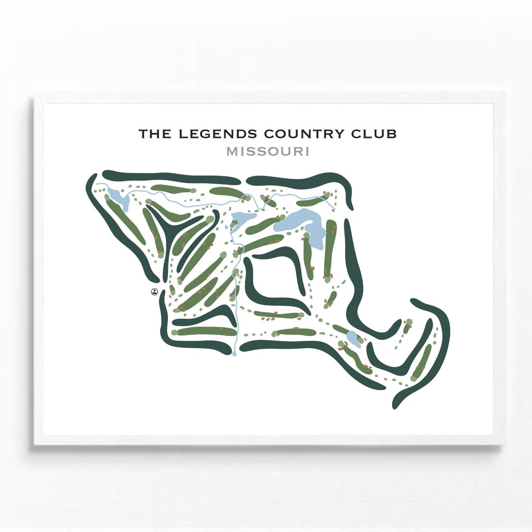 The Legends Country Club, MO | Golf Course Map, Golf Map, Golfer Gift ...