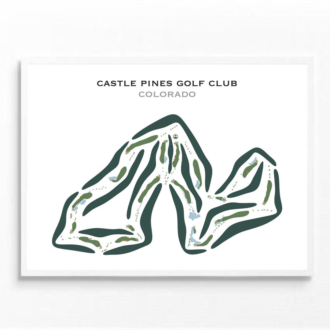 Castle Pines Golf Club, CO | Golf Course Map, Golf Map, Golfer Gift for ...