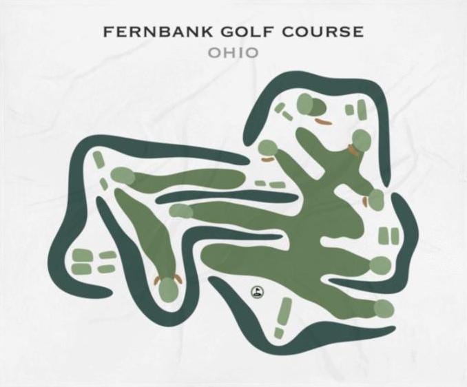 Fernbank Golf Course, Ohio | Golf Course Map, Golf Map, Golfer Gift for ...