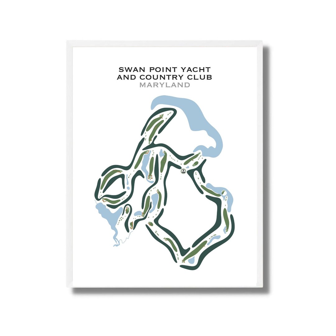 Swan Point Yacht & Country Club, MD | Golf Course Map, Golf Map, Golfer ...