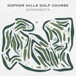 Gopher Hills Golf Course, MN | Golf Course Map, Golf Map, Golfer Gift ...