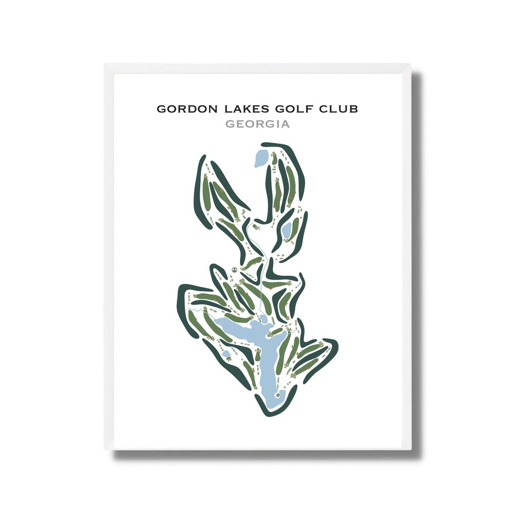 Gordon Lakes Golf Club, GA |golf Course Map, Golf Map, Golfer Gift for ...