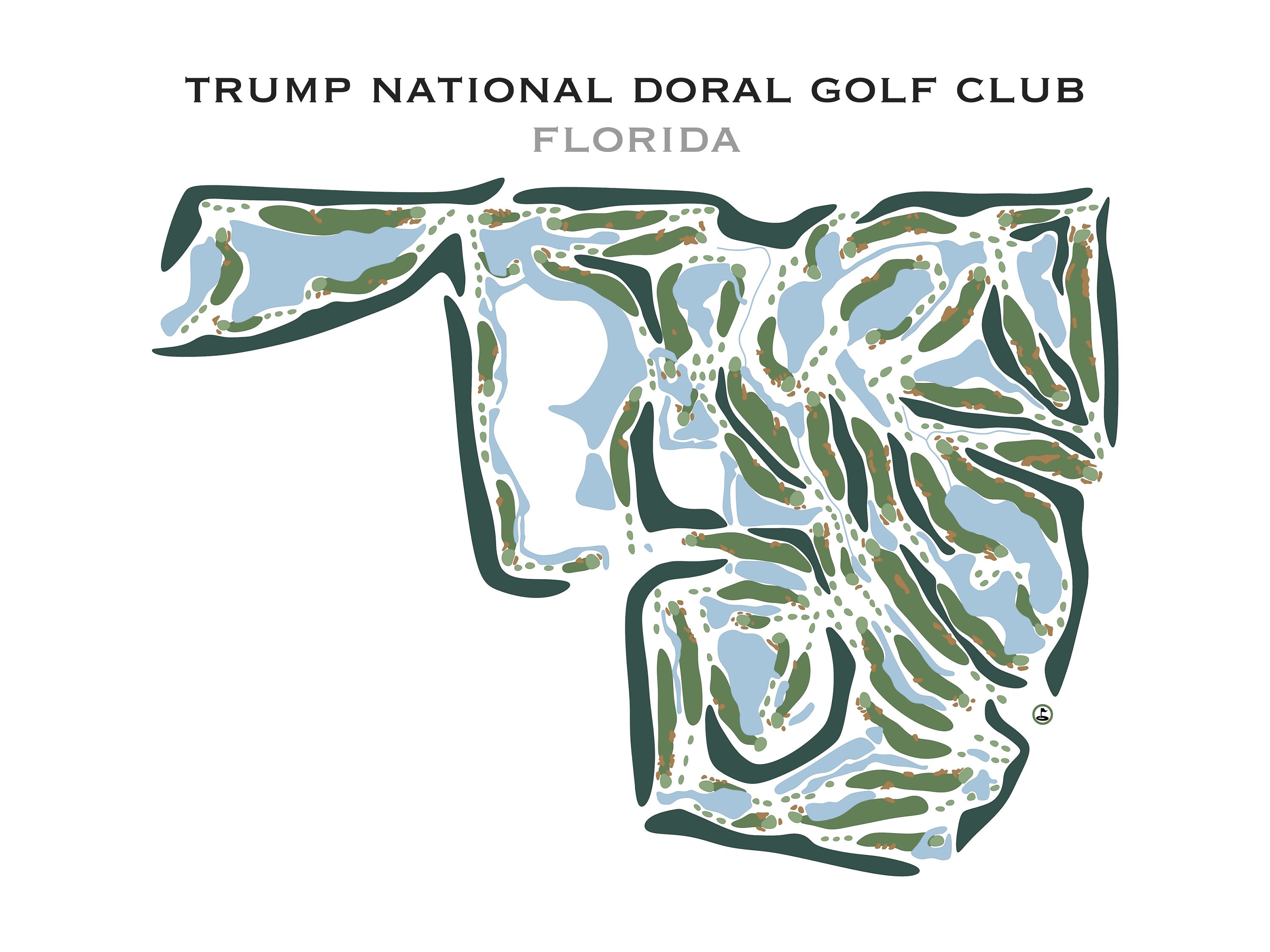 Trump National Doral FL Golf Course Map Father's Day - Etsy