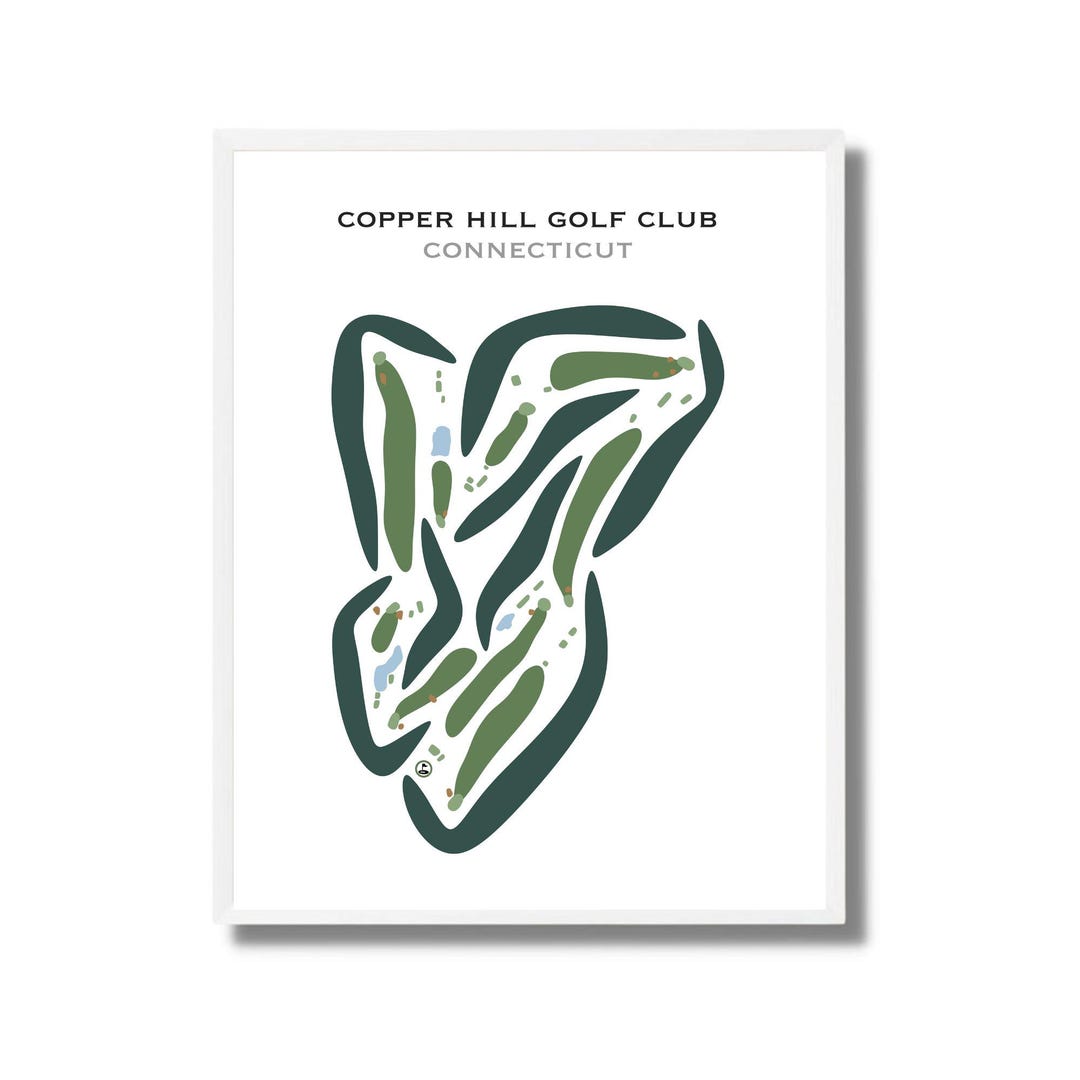 Copper Hill Golf Club, CT | Golf Course Map, Golf Map, Golfer Gift for ...