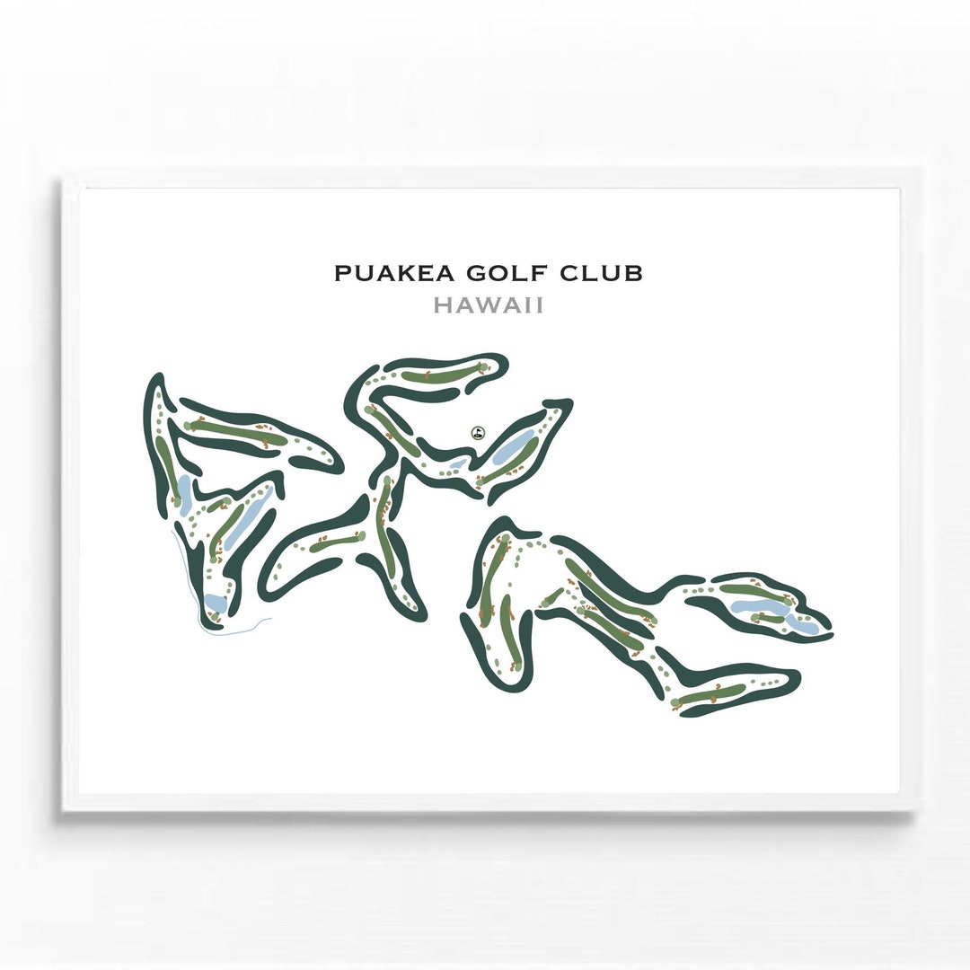 Puakea Golf Club Hawaii Golf Course Map Home Decor Golfer - Etsy Portugal