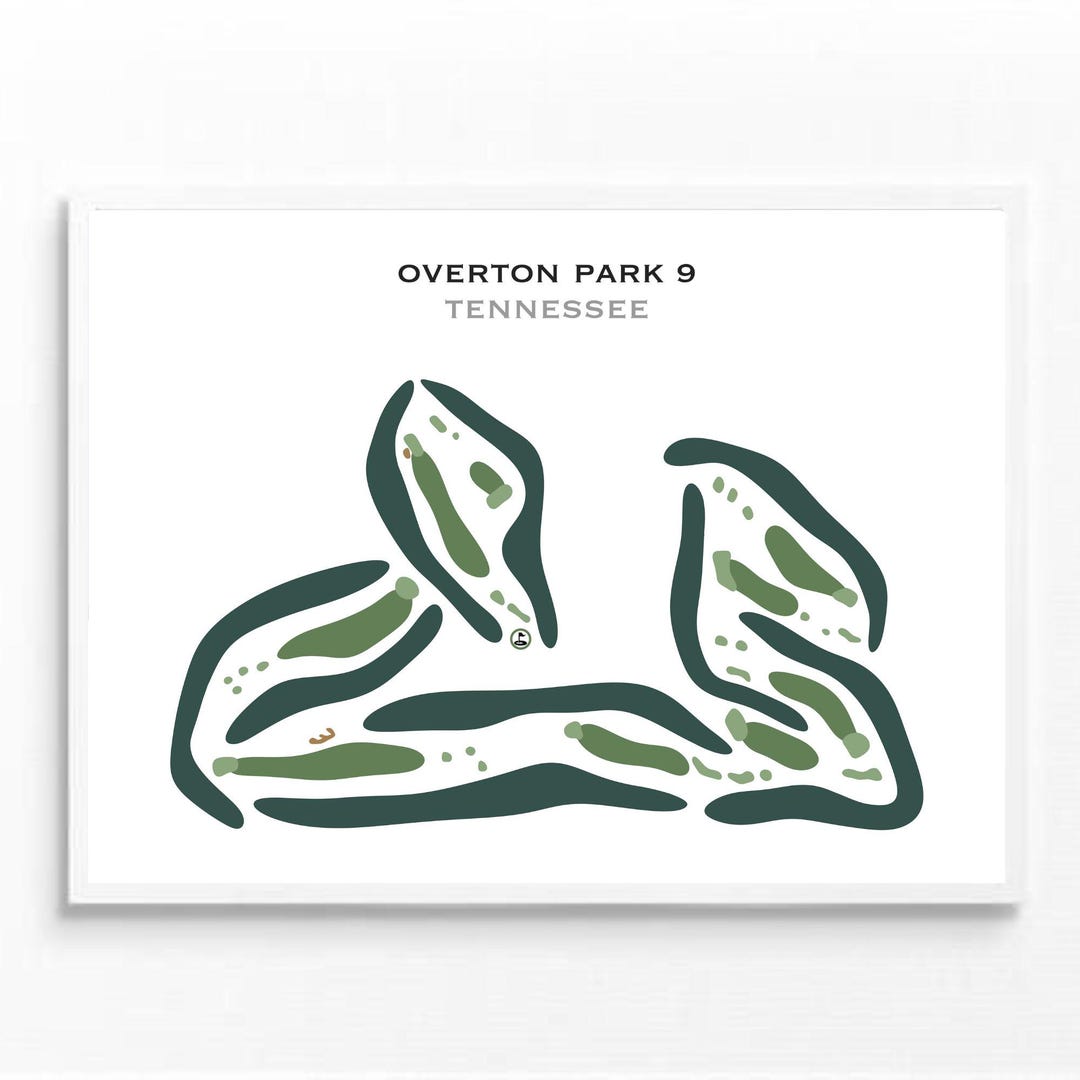 Overton Park 9, Tennessee | Golf Course Map, Golf Map, Golfer Gift for ...