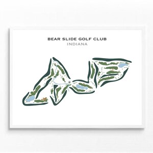 Bear Slide Golf Club, IN | Golf Course Map, Golf Map, Golfer Gift for ...