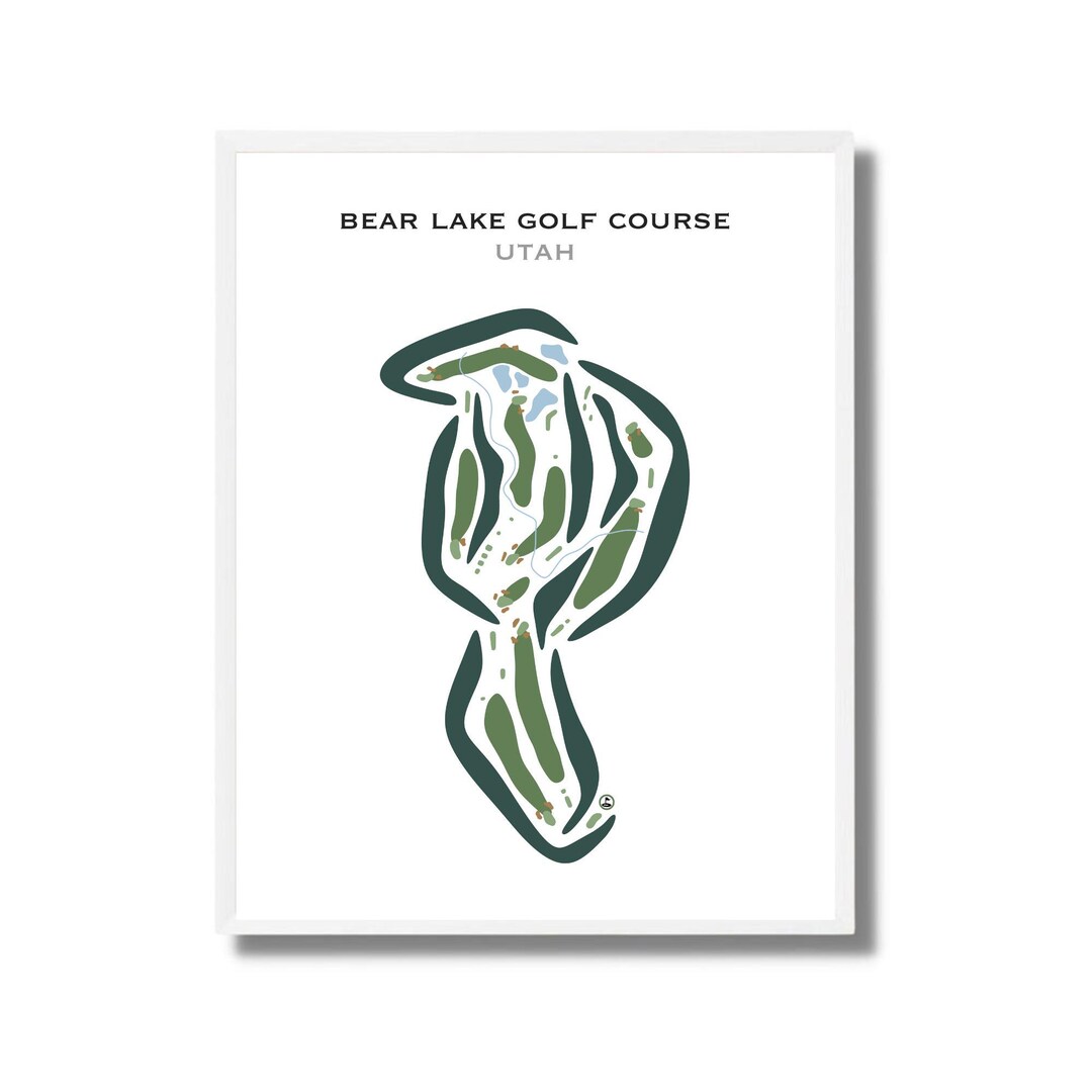 Bear Lake Golf Course, Utah | Golf Course Map,golf Course Map Wall Art ...