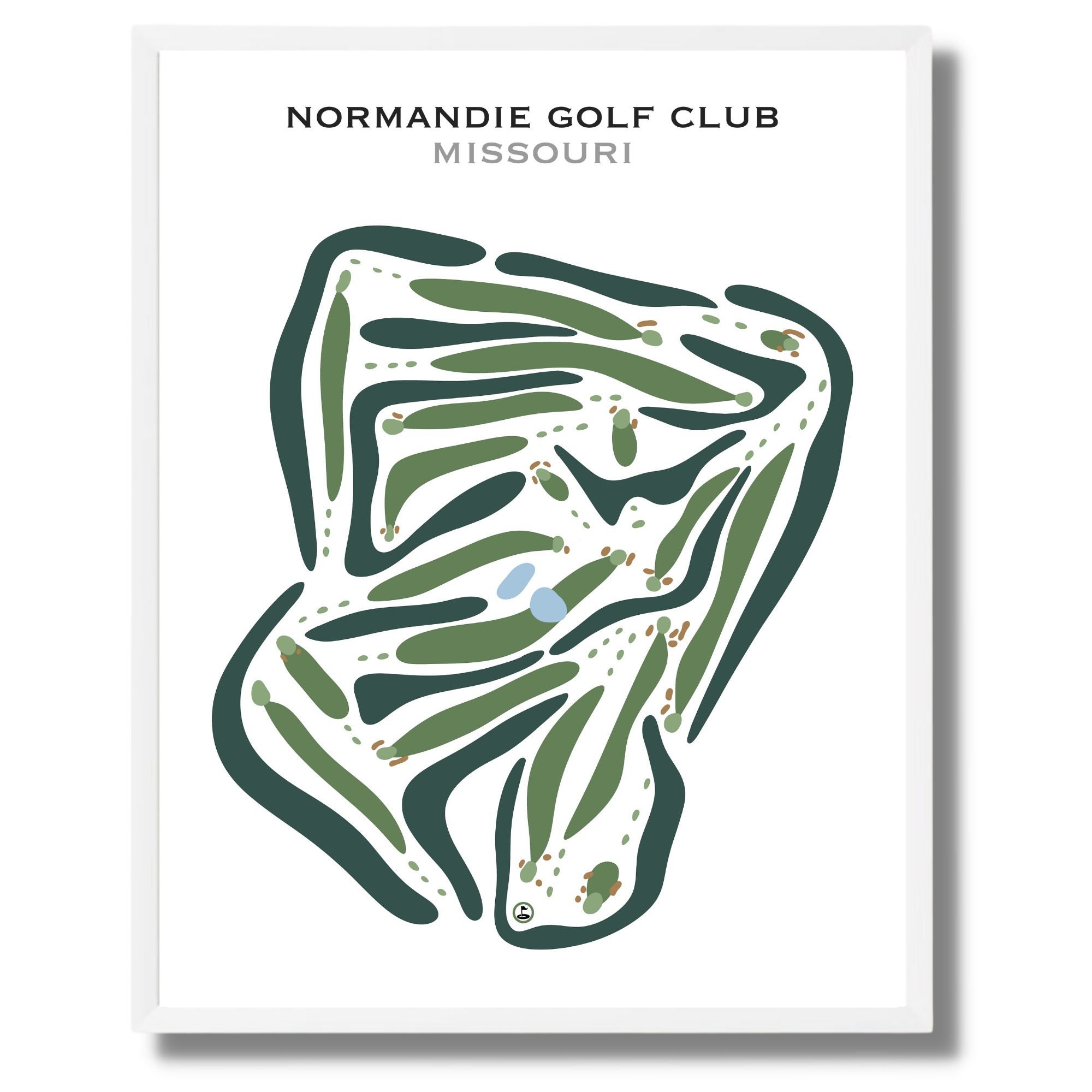 Normandie Golf Club MO Golf Course Map Home Decor Golfer - Etsy