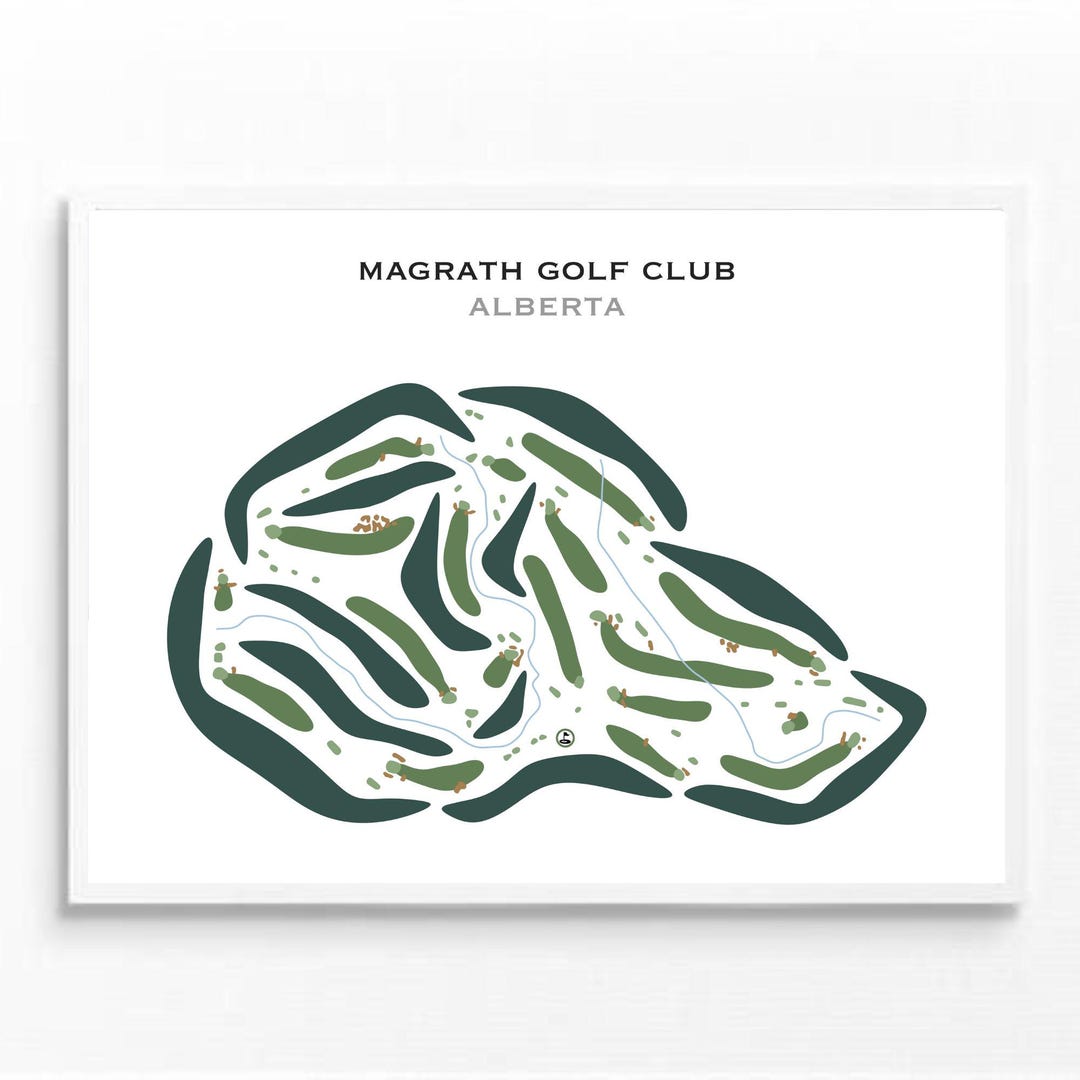Magrath Golf Club, Canada | Golf Course Map, Golf Map, Golfer Gift for ...