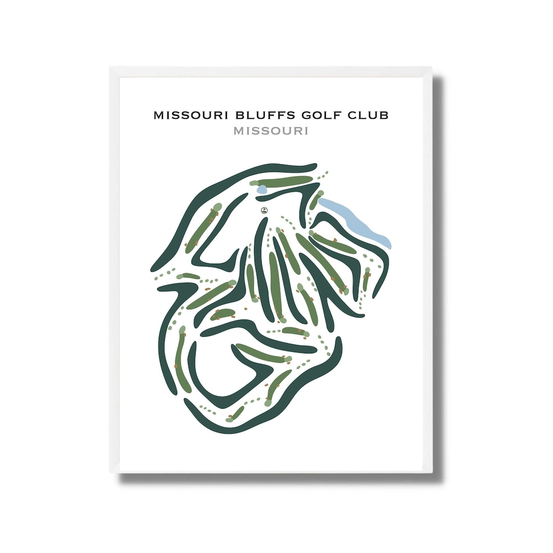 Missouri Bluffs Golf Club, MO | Golf Course Map, Golf Map, Golfer Gift ...