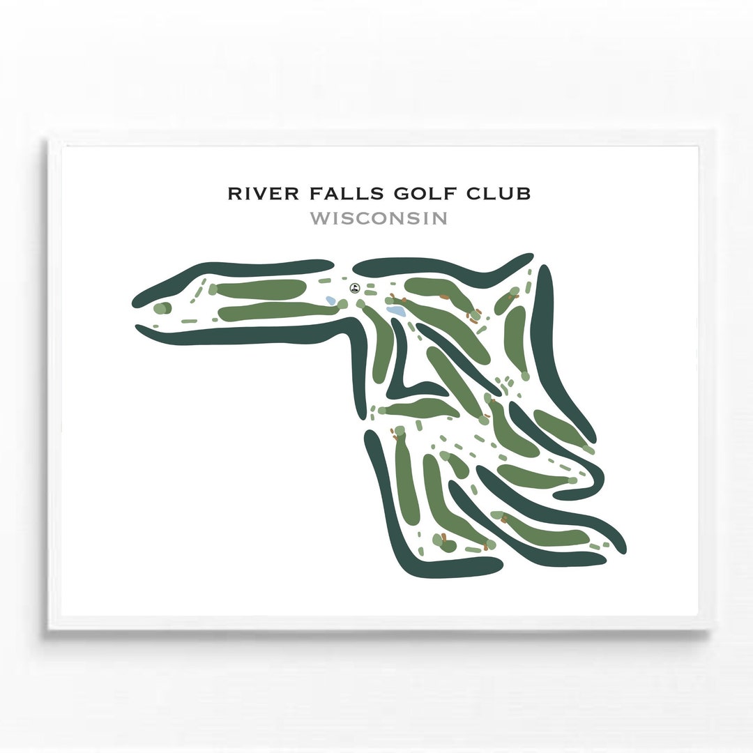 River Falls Golf Club, WI | Golf Course Map, Golf Map, Golfer Gift for ...