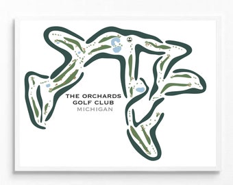 Michigan Golf Map - Etsy