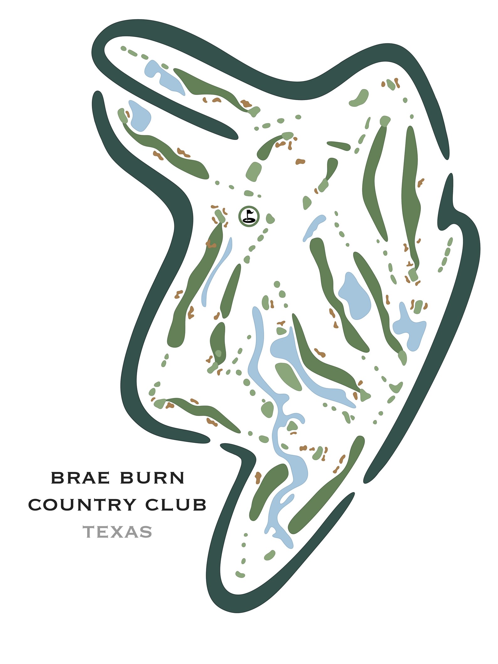 Brae Burn Country Club Texas Golf Home Décor Golf Wall - Etsy