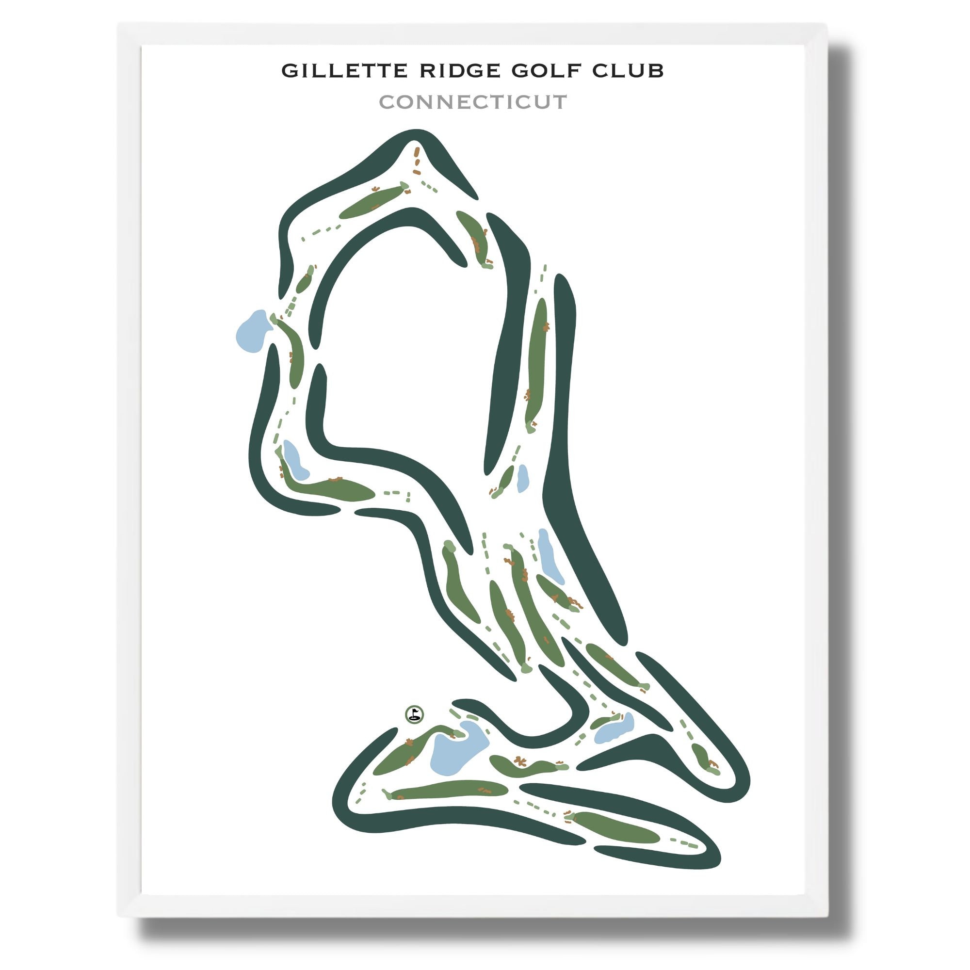 Gillette Ridge Golf Club CT Golf Course Map Home Decor - Etsy