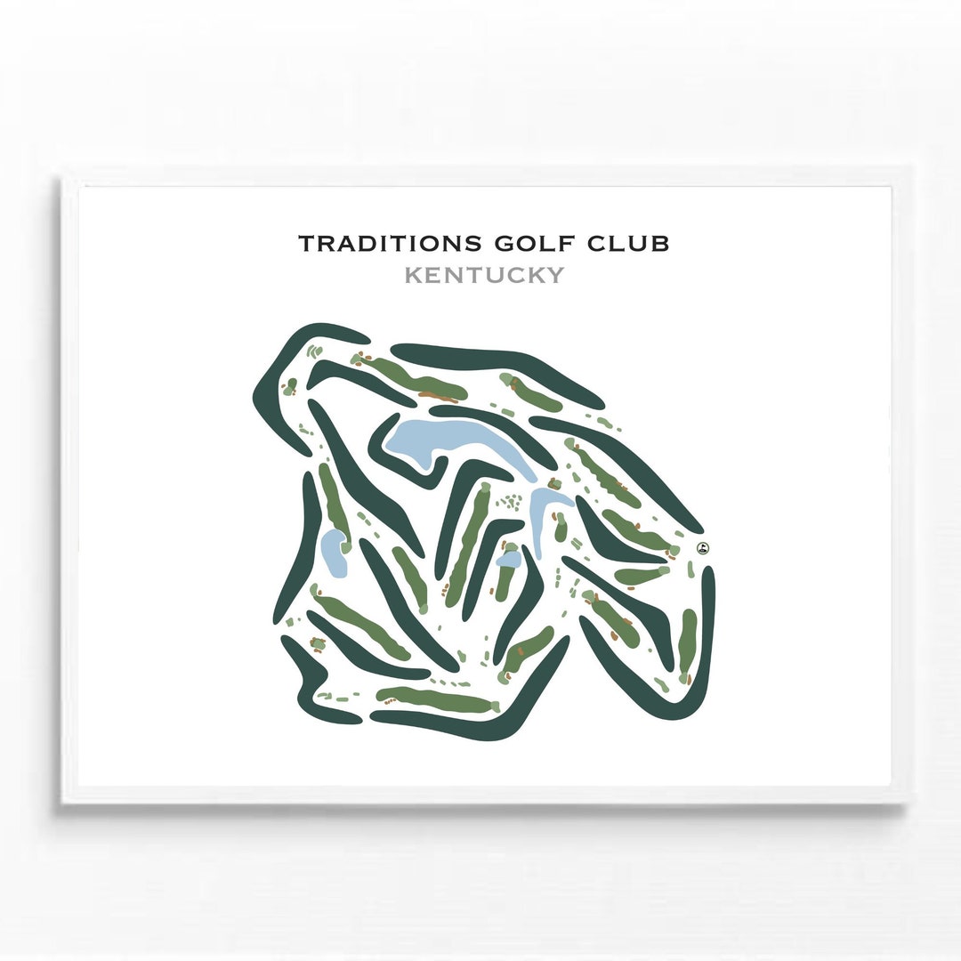 Traditions Golf Club, KY | Golf Course Map, Golf Map, Golfer Gift for ...
