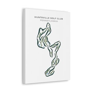 Huntsville Golf Club, PA | Golf Course Map, Golf Map, Golfer Gift for ...