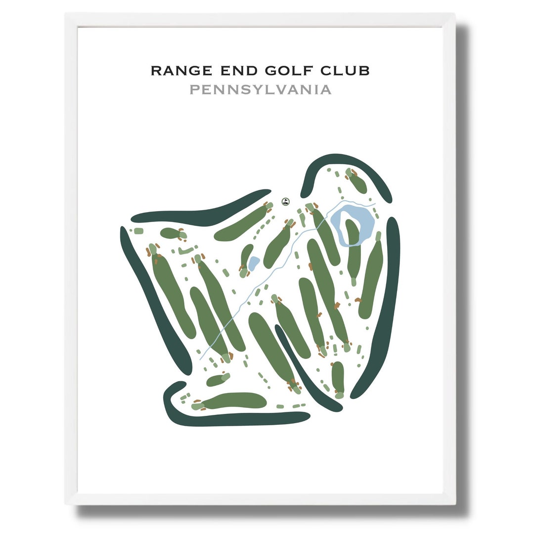 Range End Golf Club PA Golf Course Map Home Decor Golfer - Etsy