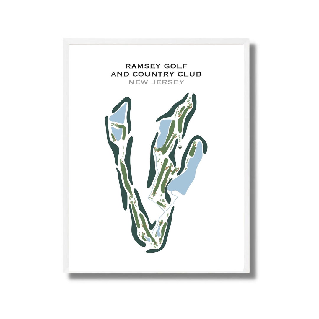Ramsey Golf & Country Club, NJ Golf Course Map Wall Art, Golf Map ...