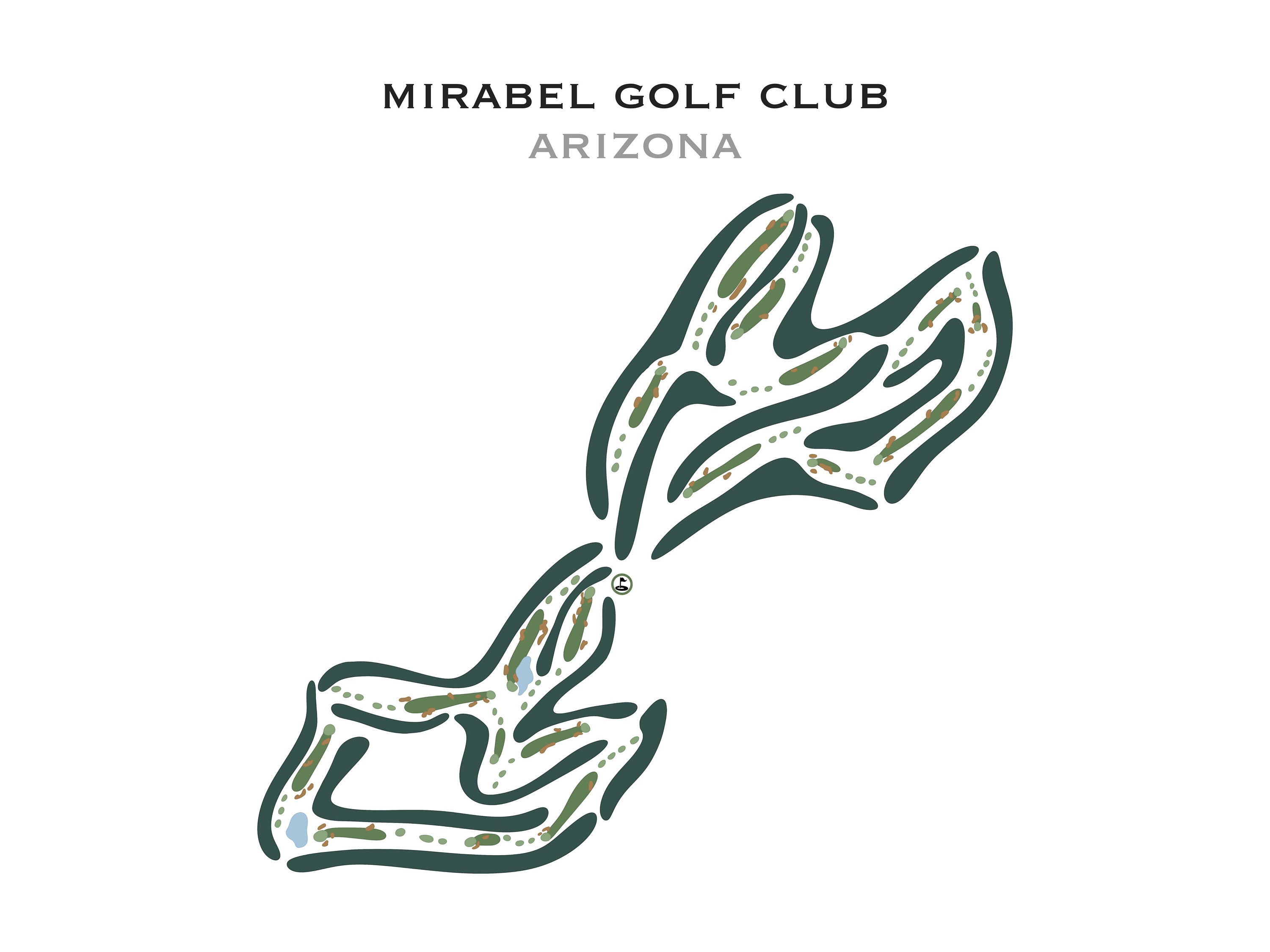 Mirabel Golf Club Arizona Golf Course Map Home Decor - Etsy