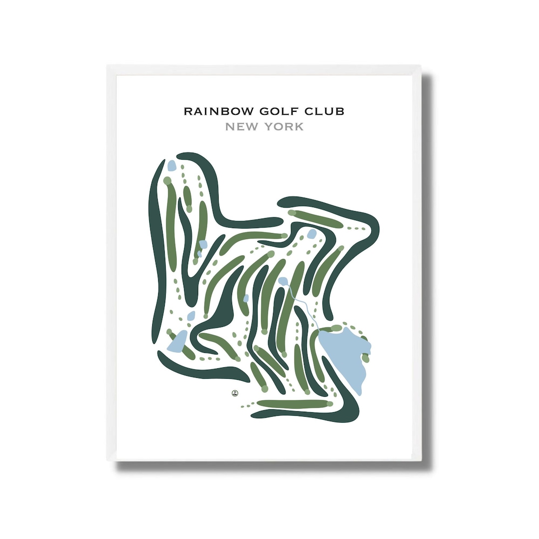 Rainbow Golf Club, New York | Golf Course Map, Golf Map, Golfer Gift ...