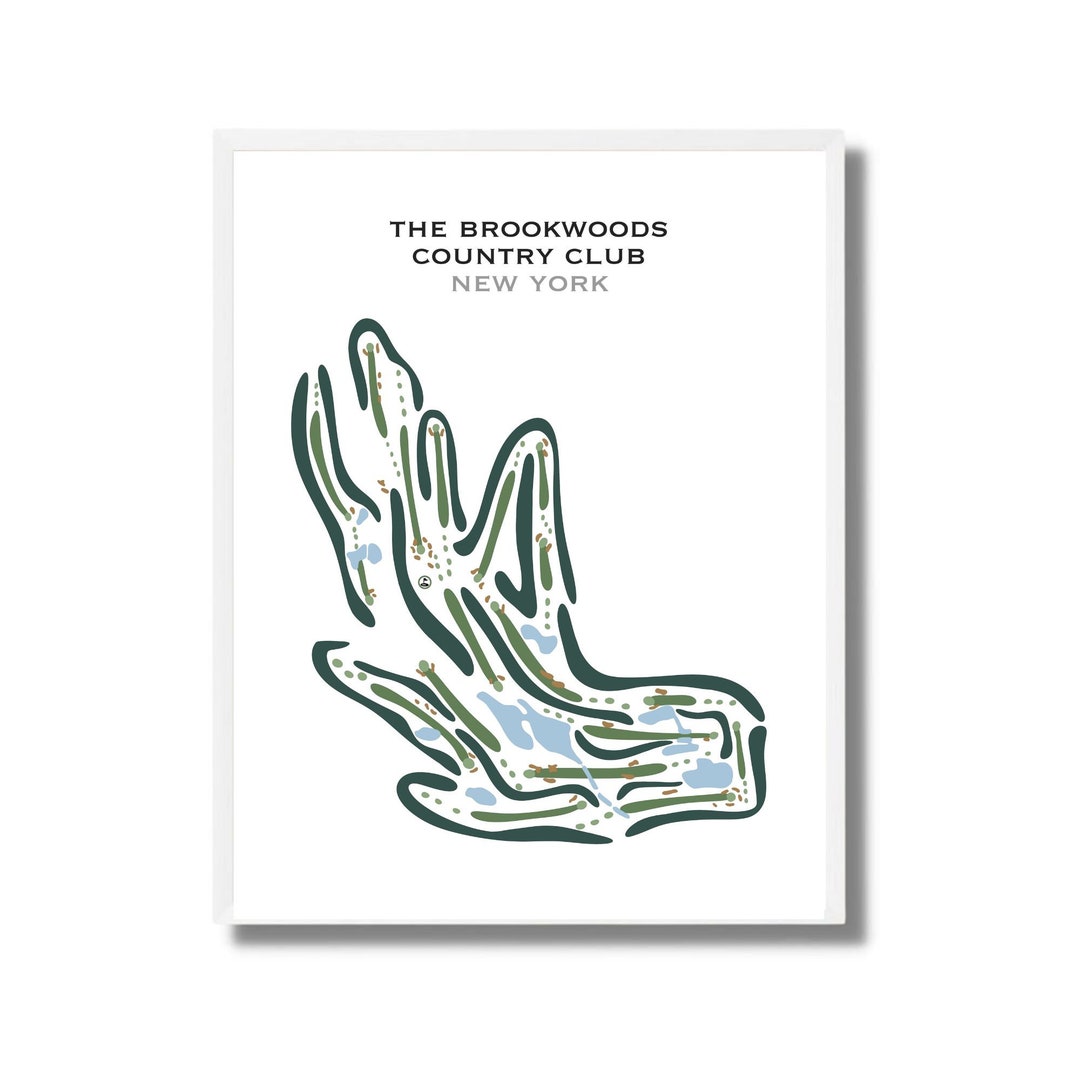 The Brookwoods Country Club, Ny|golf Course Map, Golf Map,golfer Gift ...
