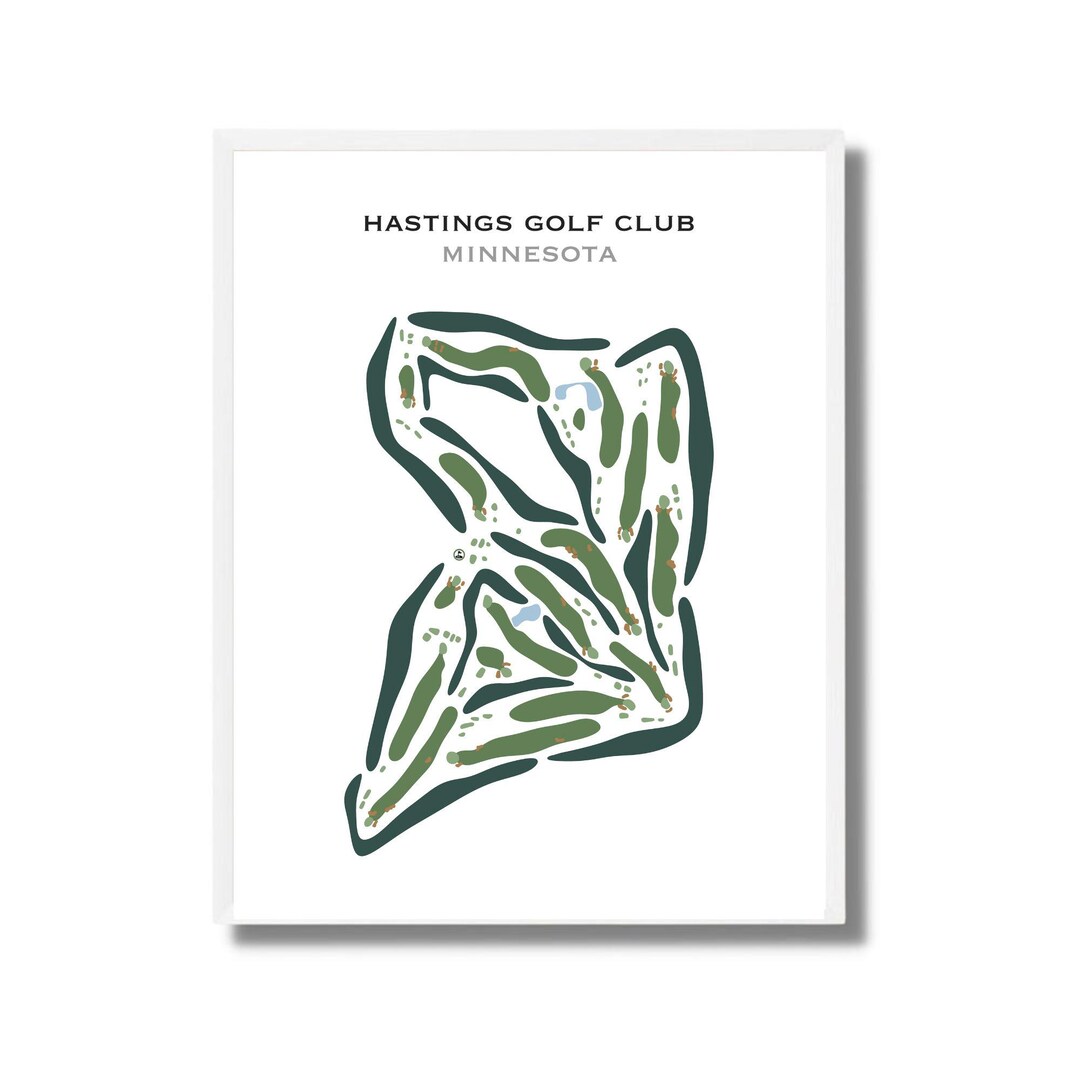 Hastings Golf Club, MN | Golf Course Map, Golf Map, Golfer Gift for Him ...