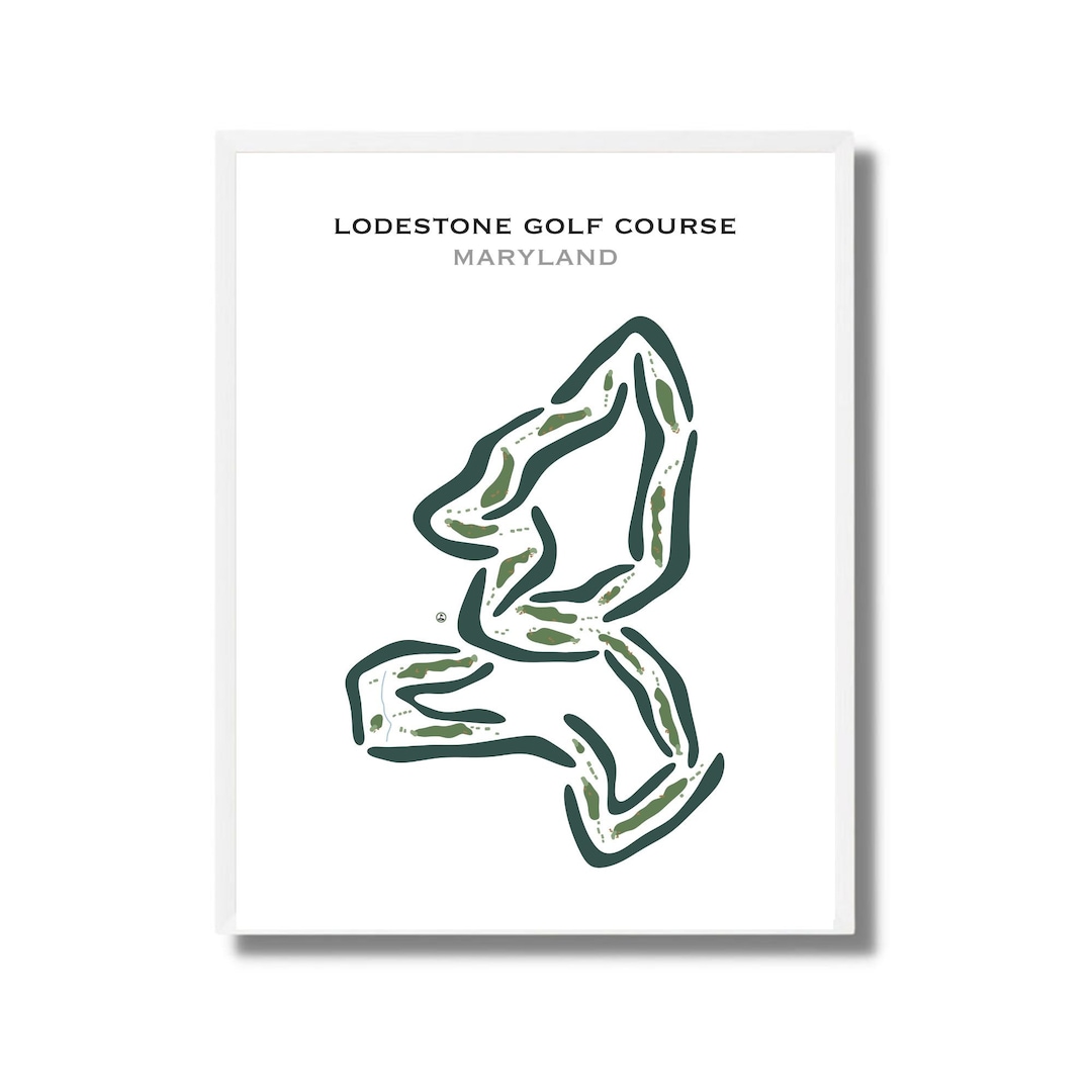 Lodestone Golf Course, MD | Golf Course Map, Golf Map, Golfer Gift for ...