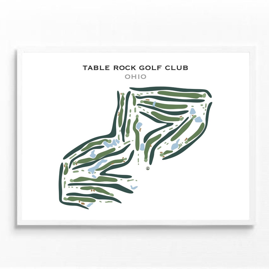 Table Rock Golf Club, Ohio Golf Course Map Wall Art, Golf Map Decor ...