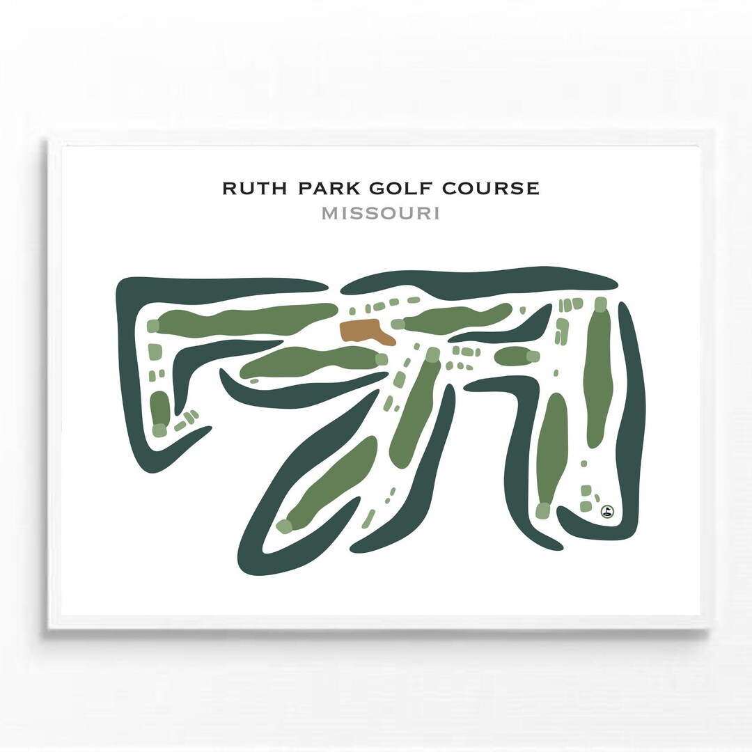Ruth Park Golf Course, MO | Golf Course Map, Golf Map, Golfer Gift for ...