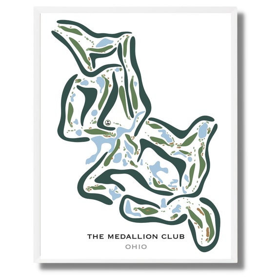 The Medallion Club Ohio Golf Course Map Golf Golf Lover - Etsy