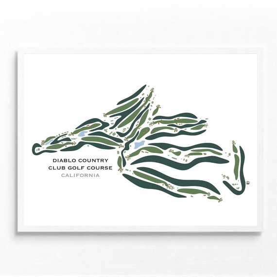 Diablo Country Club Golf Course California Golf Course Map - Etsy