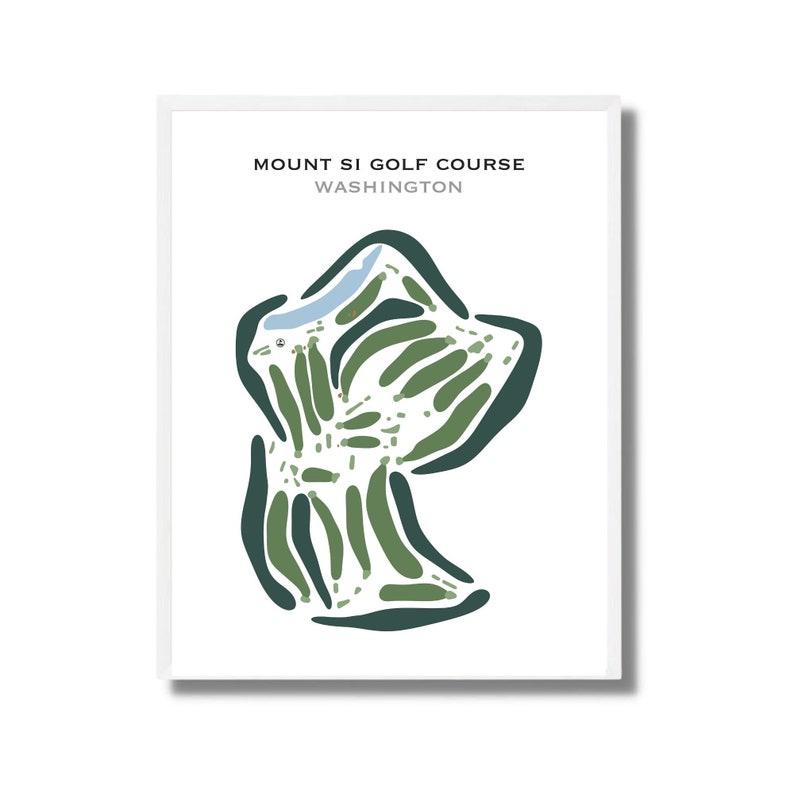 Mount Si Golf Course, WA Golf Course Map, Home Decor, Golfer Gift for ...