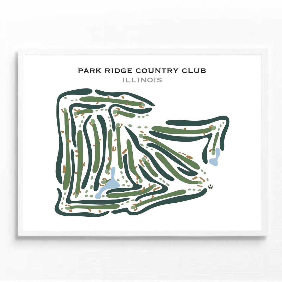 Park Ridge Country Club, IL | Golf Course Map, Golf Map, Golfer Gift ...