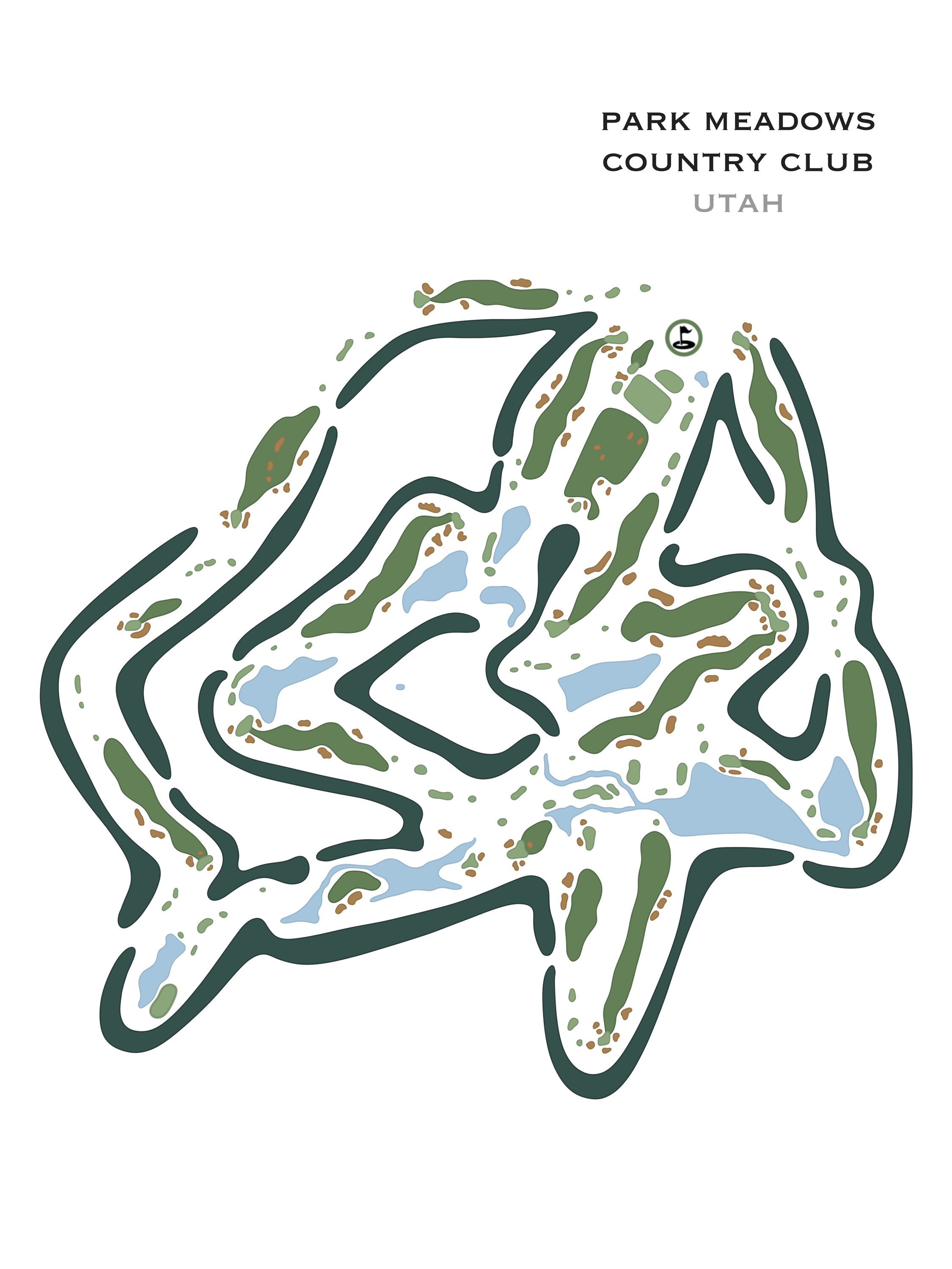 Park Meadows Country Club Golf Course Map Utah Golf Gifts | Etsy