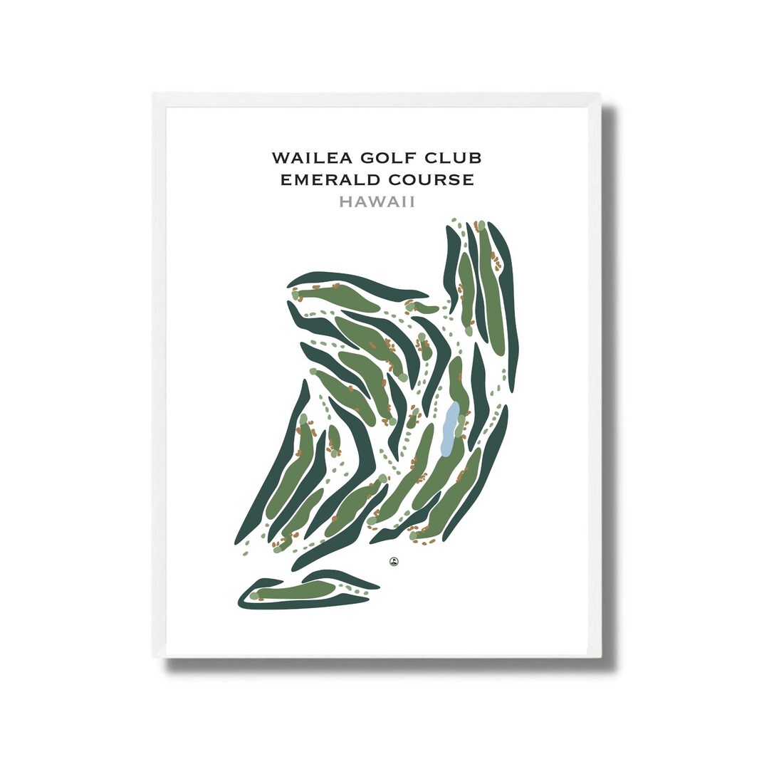 Wailea Golf Club Emerald Course, HI | Golf Course Map, Golf Map, Golfer ...