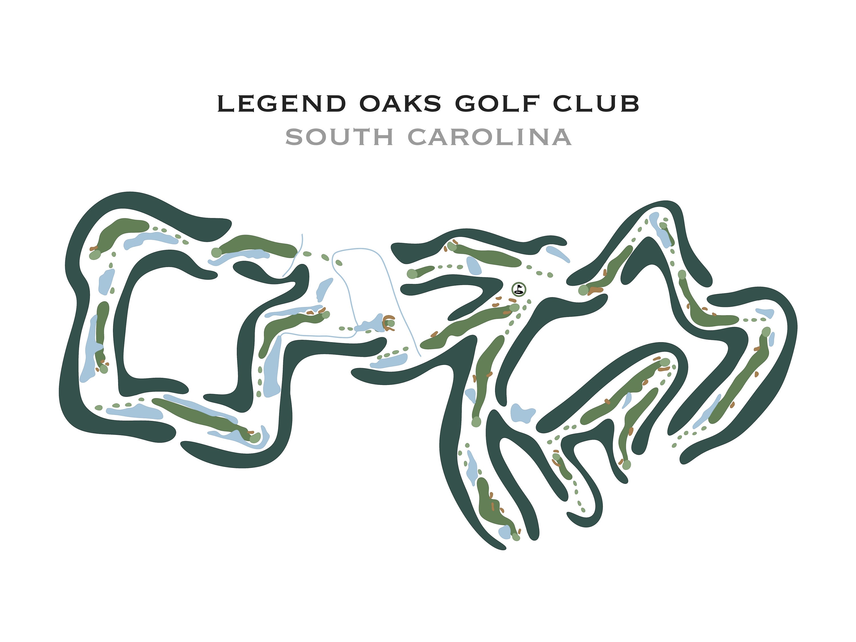 Legend Oaks Golf Club, SC Golf Course Map, Home Decor, Golfer Gift for ...