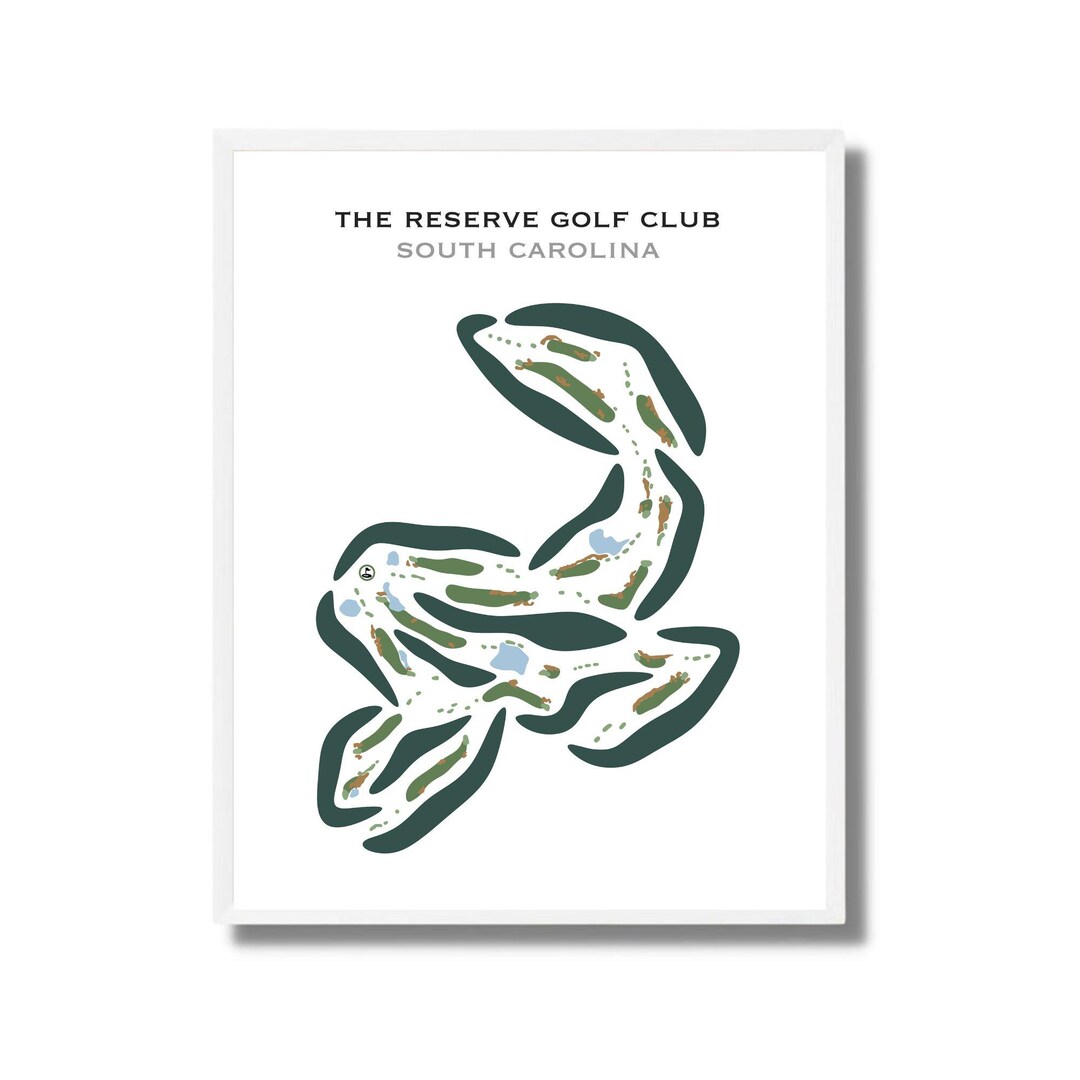 The Reserve Golf Club, SC | Golf Course Map, Golf Map, Golfer Gift for ...