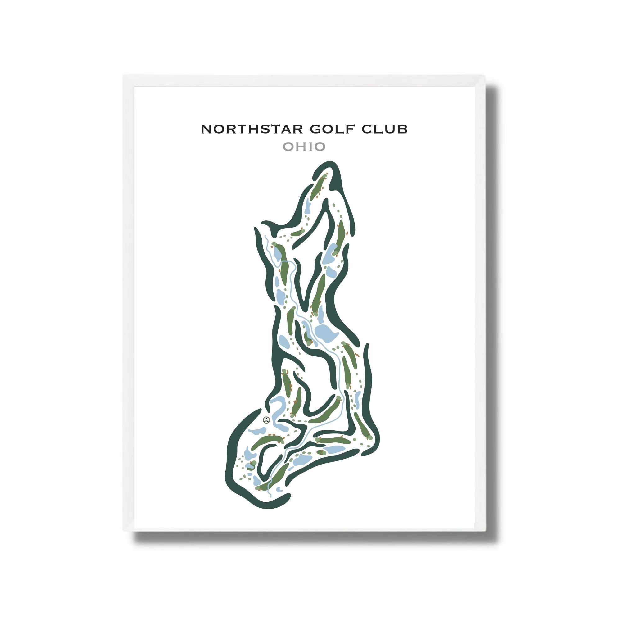 Northstar Golf Club, Ohio Golf Course Map Wall Art, Golf Map Decor ...