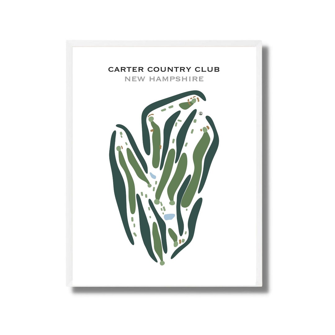 Carter Country Club, NH | Golf Course Map, Golf Map, Golfer Gift for ...