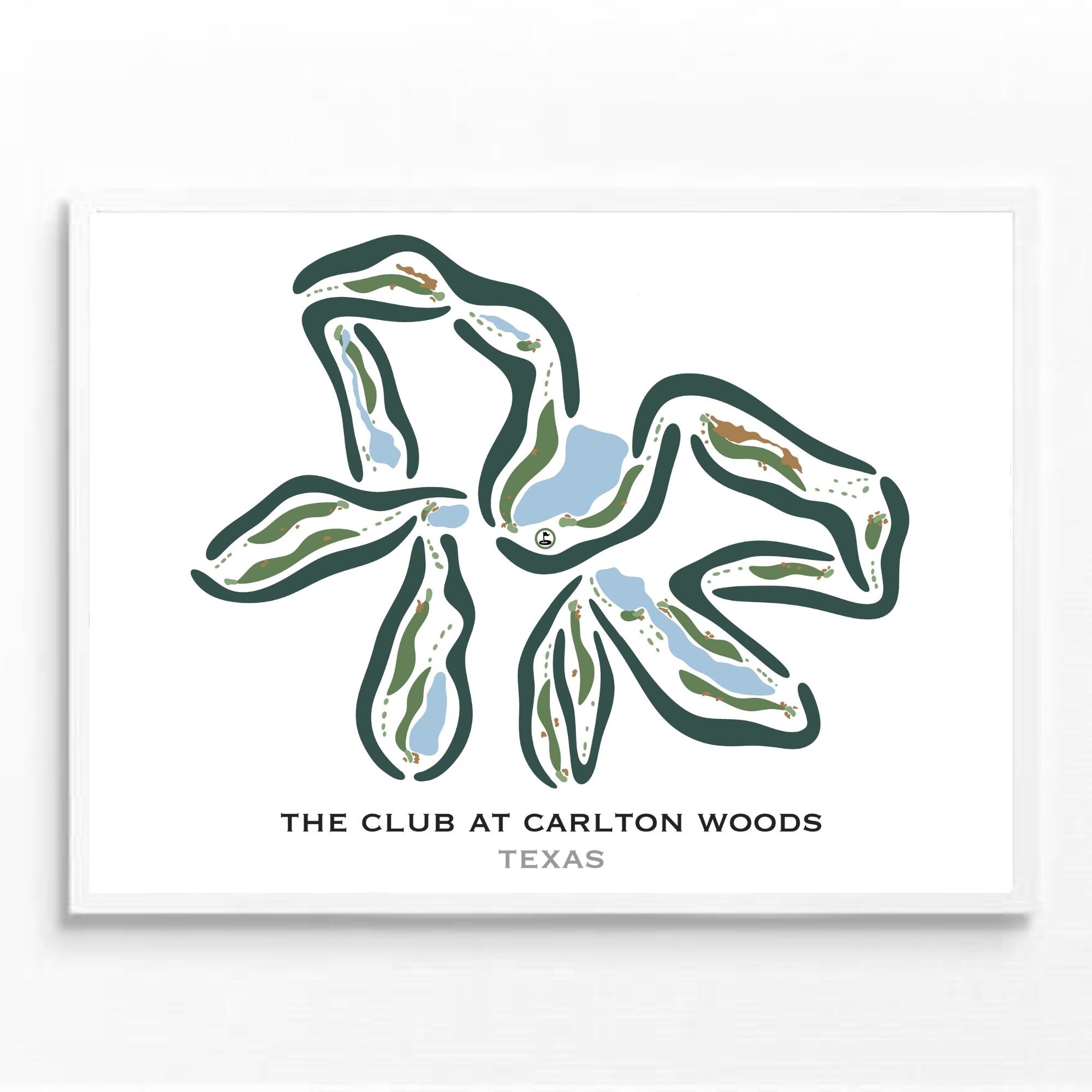 The Club at Carlton Woods TX Golf Course Map Home Decor - Etsy