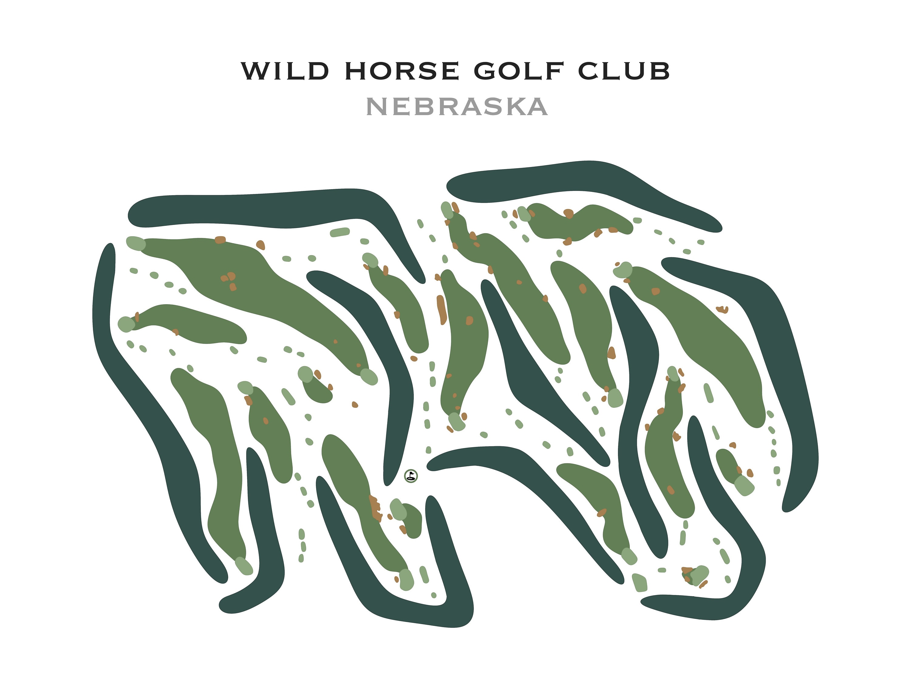 Wild Horse Golf Club NE Golf Course Map Home Decor Golfer - Etsy
