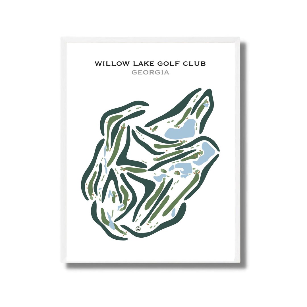 Willow Lake Golf Club, GA | Golf Course Map, Golf Map, Golfer Gift for ...