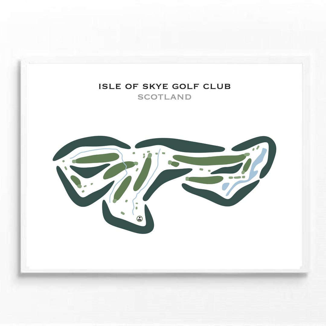 Isle of Skye Golf Course Map Art Print, Scotland - Etsy