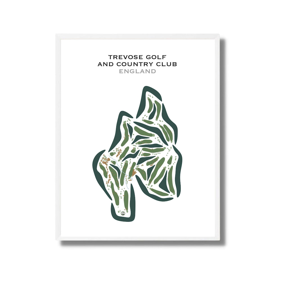 Trevose Golf Club, UK | Golf Course Map, Golf Map, Golfer Gift for Him ...