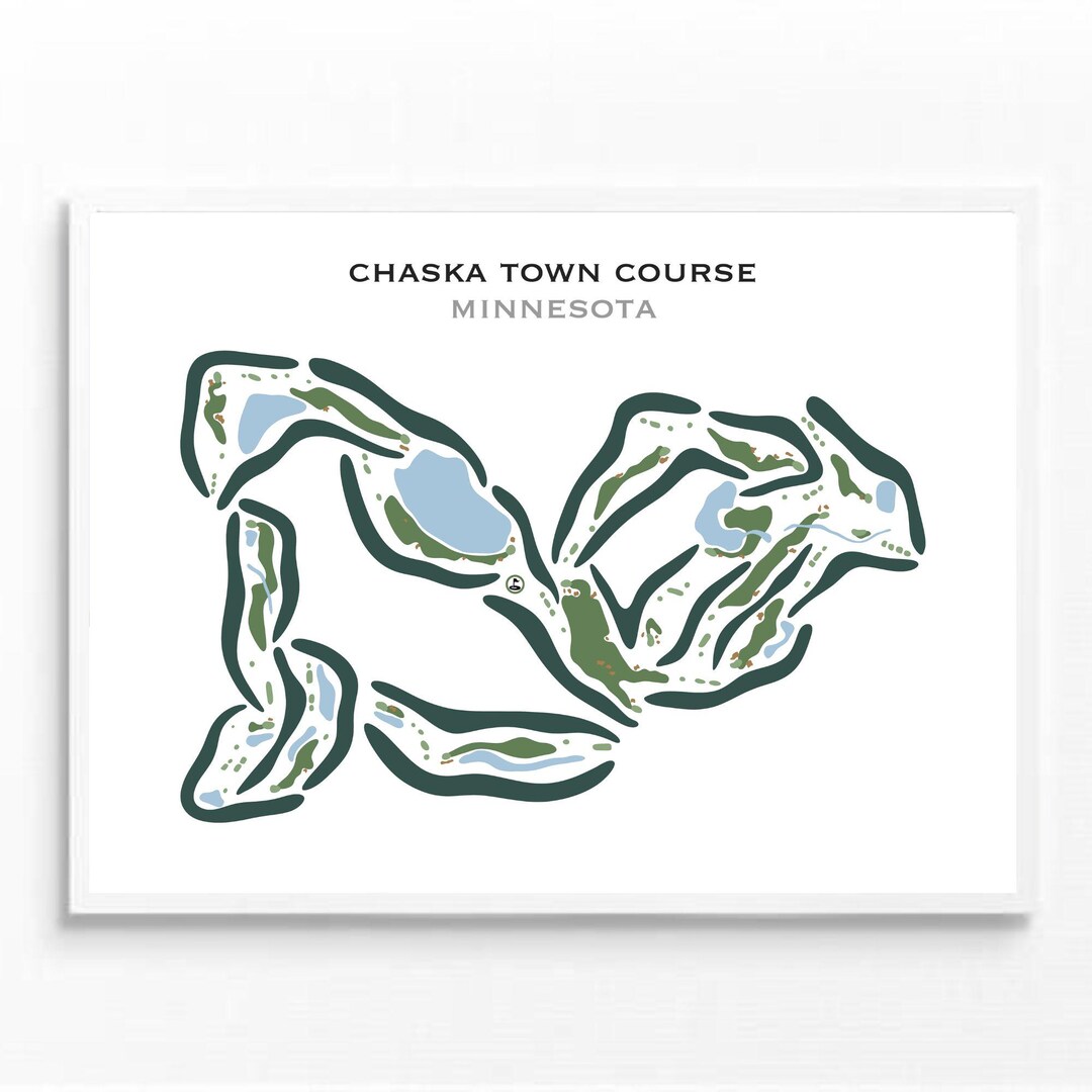 Chaska Town Course, Minnesota | Golf Course Map, Golf Map, Golfer Gift ...